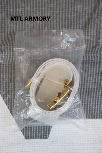 NEW CANADIAN FORCES WHITE DRESS BELT SIZE MEDIUM | MTL ARMORY