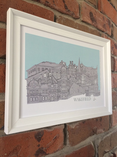 Wakefield Signed Skyline Print (unframed)Wak | theyorkshireprint