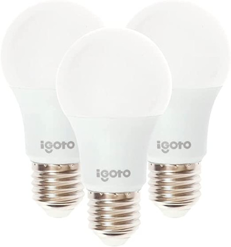 Paquete de 3 Focos LED E27, Mod: A60, Luz Fría | surelectrico