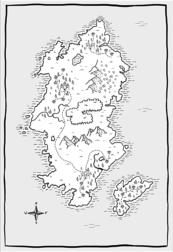 Fantasy Map Book Cover Design