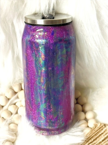 12oz Soda Can Tumbler | PS Creations ICT12 oz Purple glitter and foil ...