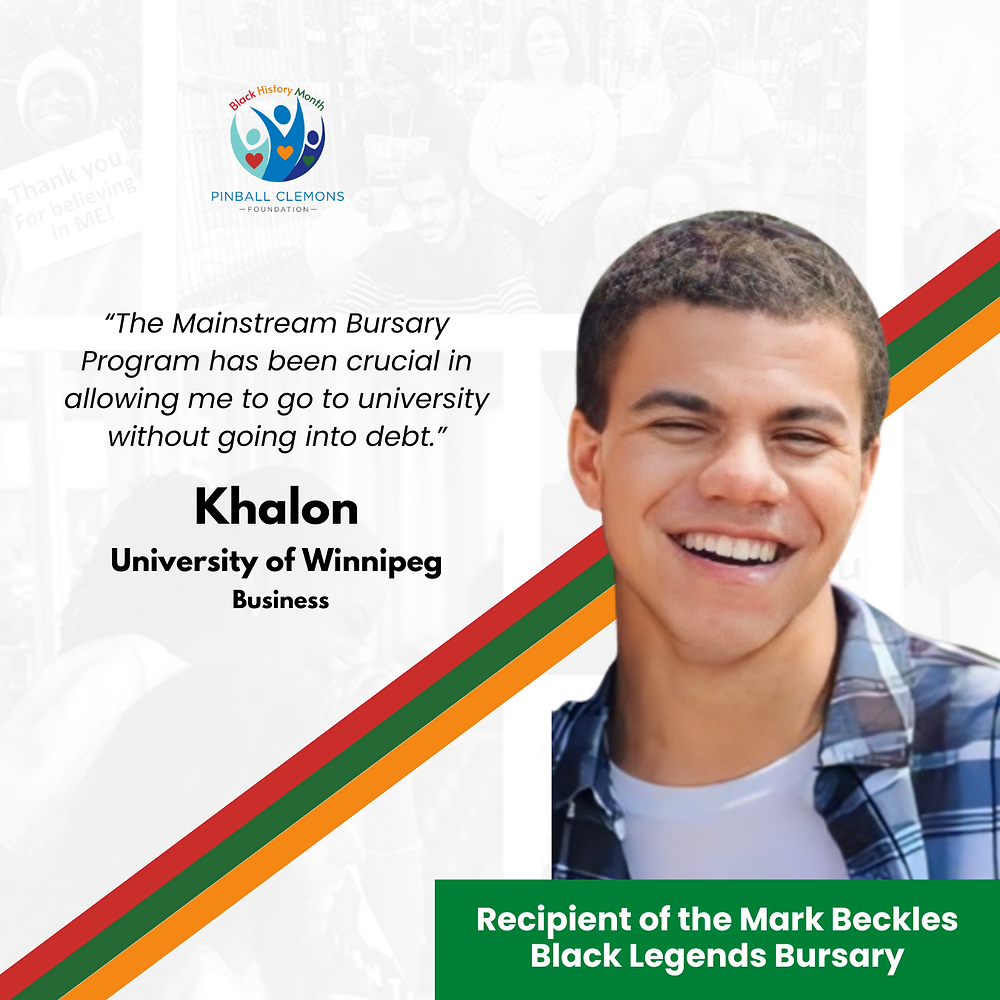 Recipient of the Mark Beckles Black Legends Bursary: KHALON