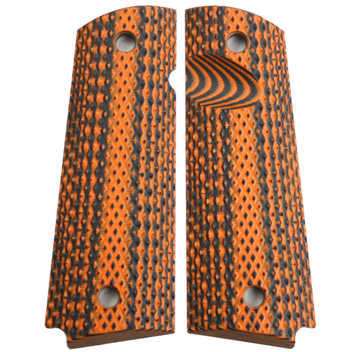 1911 Orange Black Super Aggressive G10 Grips