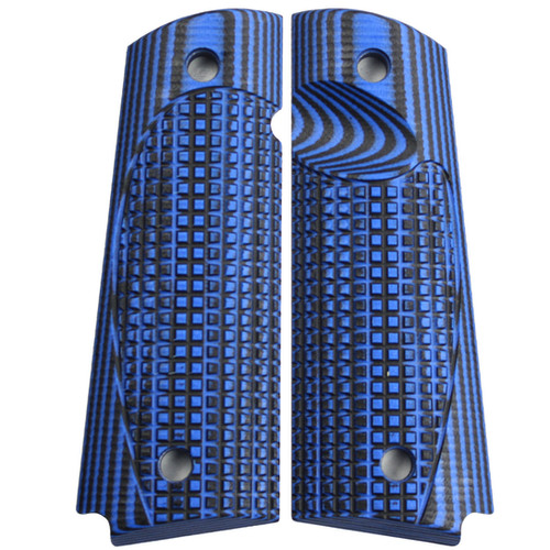 1911 Blue Black Conceal Carry G10 Grips
