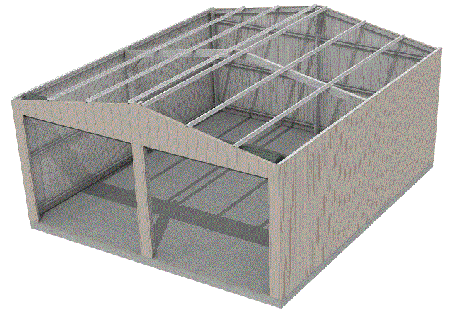 Garage Kit 6.92 x 6.08 x 2.8m with Two Single Doors | Dondex Sheds