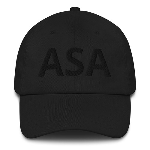 ASA hat black lettering | ASA-CORP
