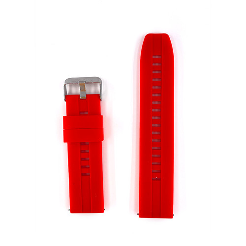 22mm Red Rubber Watch Strap | Strapshk