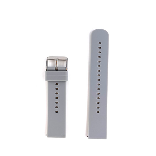 20mm Grey Rubber Watch Strap | Strapshk