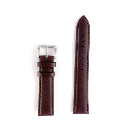 20mm Dark Brown Leather Watch Strap | Strapshk