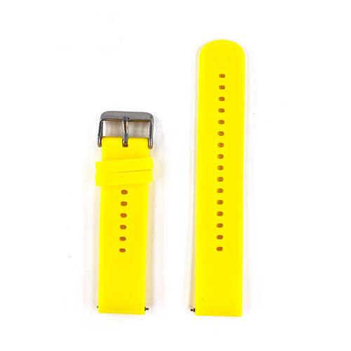 20mm Yellow Rubber Watch Strap | Strapshk
