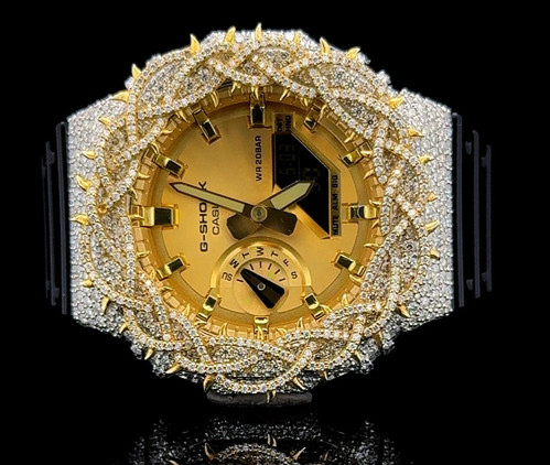 Iced out moissanite Casio G-shock Watch | Zevadhi