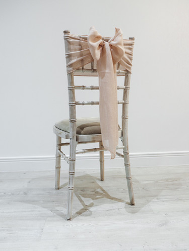 Peach Linen Chair Sash | sprigandthistle