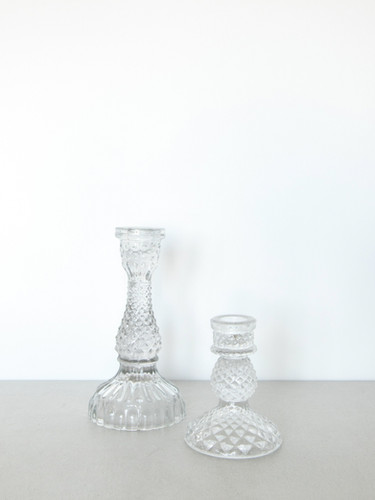 Cut Glass Candlestick Holder | sprigandthistle