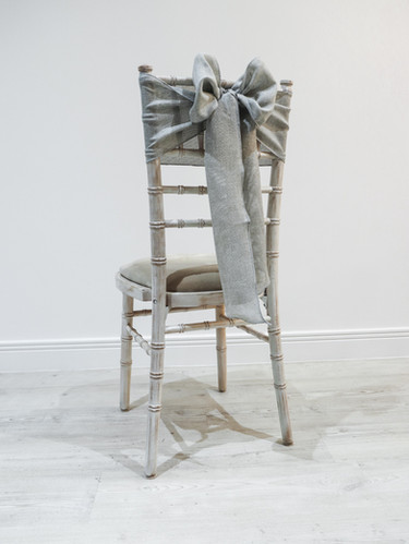 Grey Linen Chair Sash | sprigandthistle