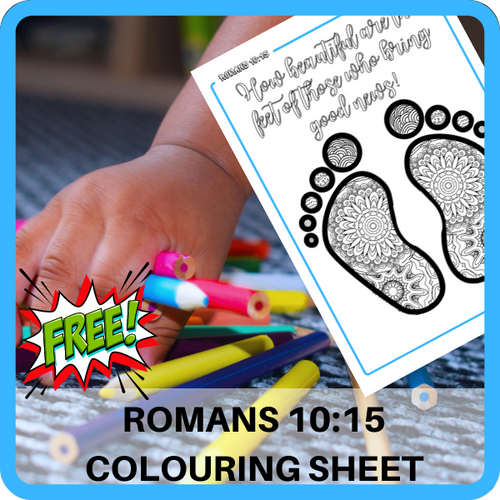 FREE Romans 10 v 15 Colouring | Faith Fillers