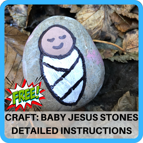 FREE Craft: Baby Jesus Stones | Faith Fillers