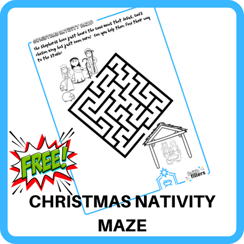 FREE Christmas Nativity Maze Printable | Faith Fillers