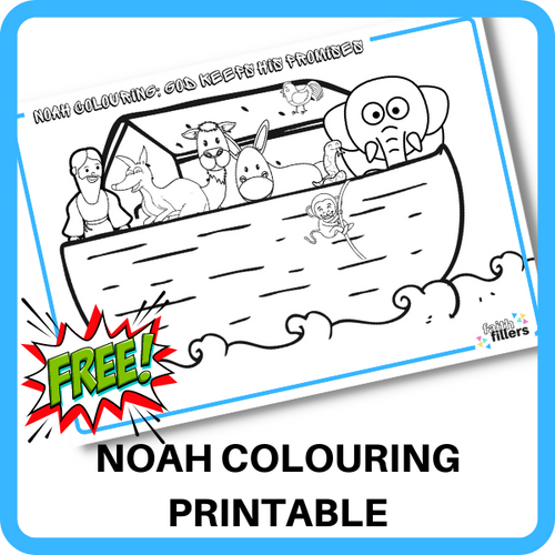 FREE Noah Colouring Printable | Faith Fillers