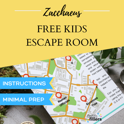 FREE Zacchaeus Escape Room Game | Faith Fillers