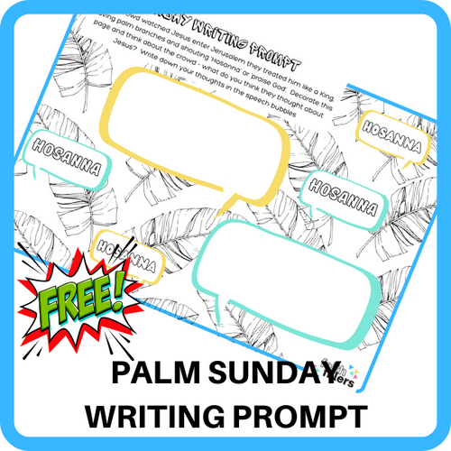FREE Palm Sunday Writing Prompt Printable | Faith Fillers