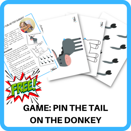 FREE Game: Pin the tail on the donkey Instructions & Templates | Faith ...