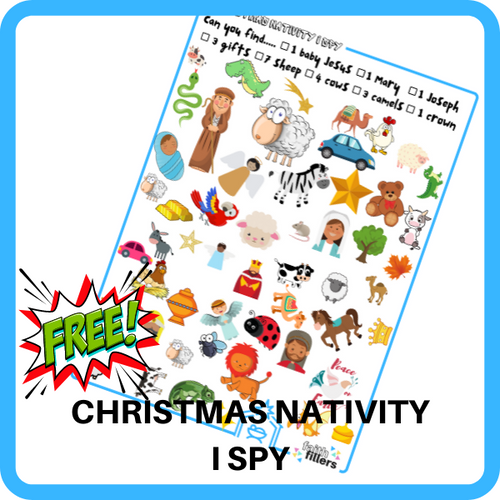 FREE Christmas Nativity I Spy Printable | Faith Fillers