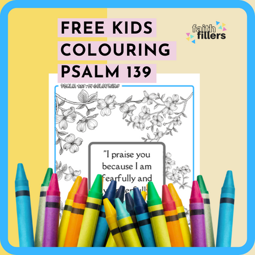 FREE Psalm 139 v14 Colouring Printable | Faith Fillers