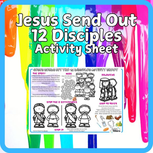 Jesus Sends Out 12 Disciples Activity Sheet | Faith Fillers