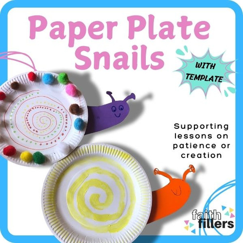 FREE Paper Plate Snails | Faith Fillers