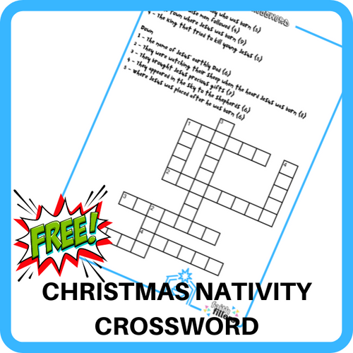 FREE Christmas Nativity Crossword Printable | Faith Fillers