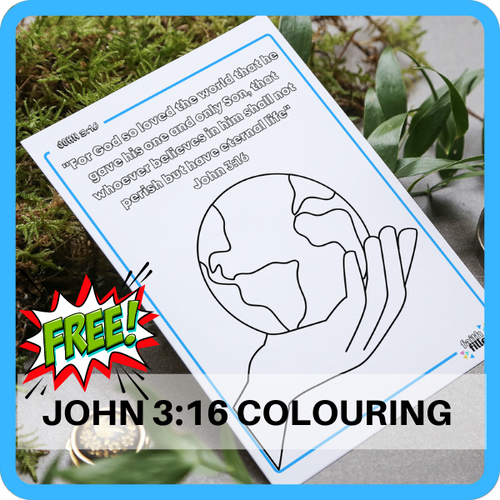 FREE John 316 Colouring Printable | Faith Fillers