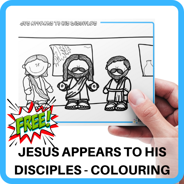 FREE Jesus appears to his disciples Colouring Printable | Faith Fillers
