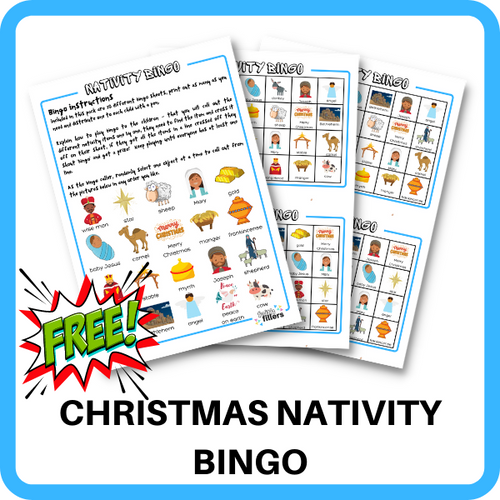 FREE Christmas Nativity Bingo Game | Faith Fillers