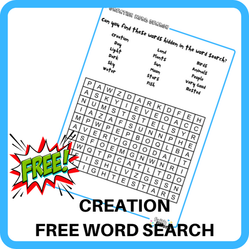 FREE Creation Word Search Printable | Faith Fillers
