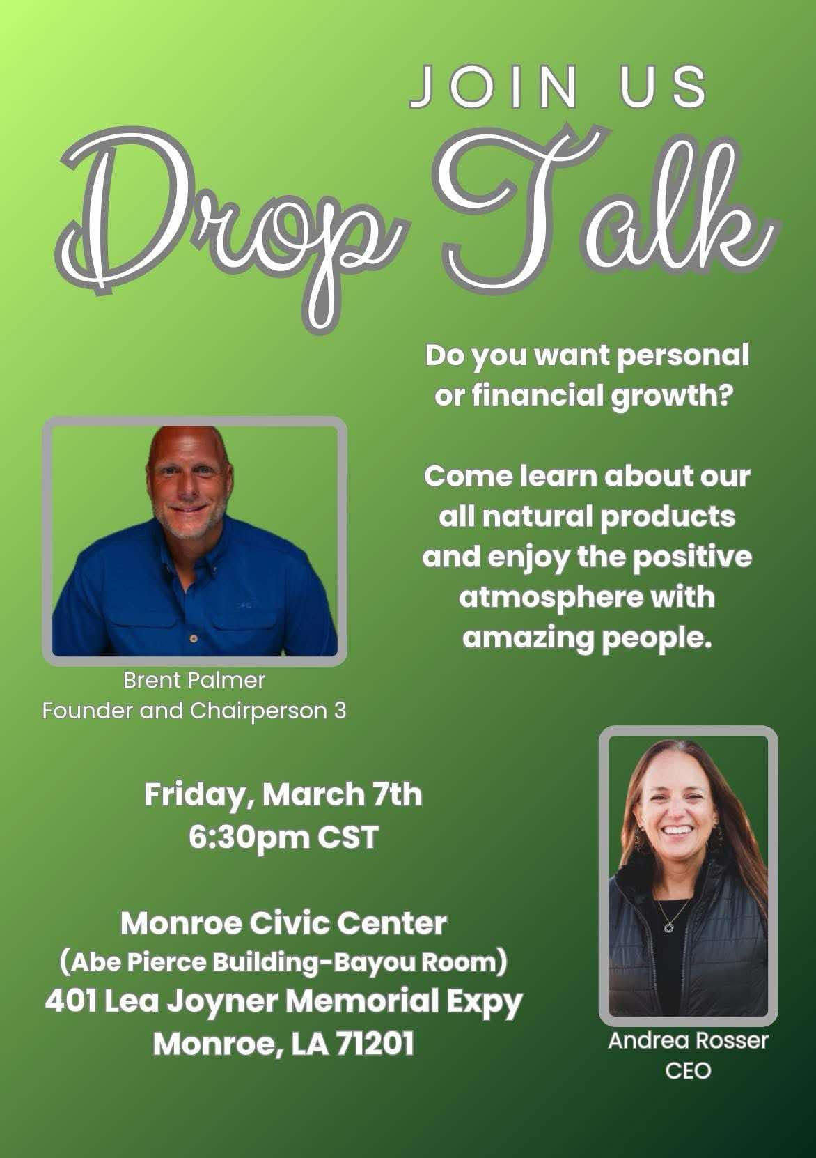 Drop Talk - Monroe, LA | Research Drops