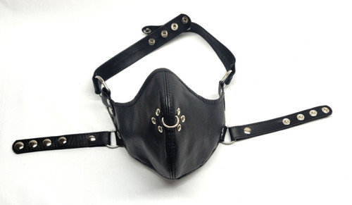 Men’s Leather Bull-Style Mask with Adjustable Fit | FSman
