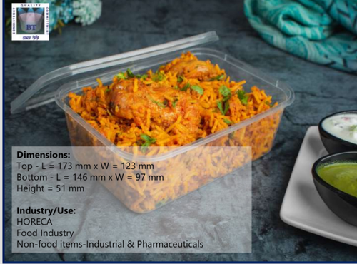 RECTANGLE 650 ML CONTAINER | JUSPAK