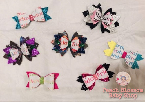 Days of the Week Bow Set | Peach Blossom