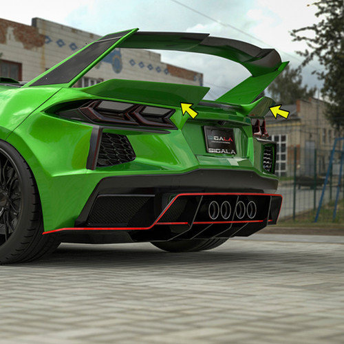 2020+ Corvette C8 Widebody RR Rear Winglets (2 pcs) | Sigala Designs