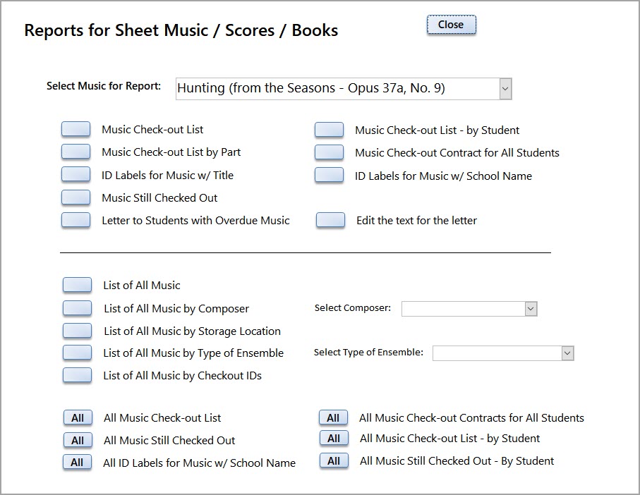Music Dept Inventory Database