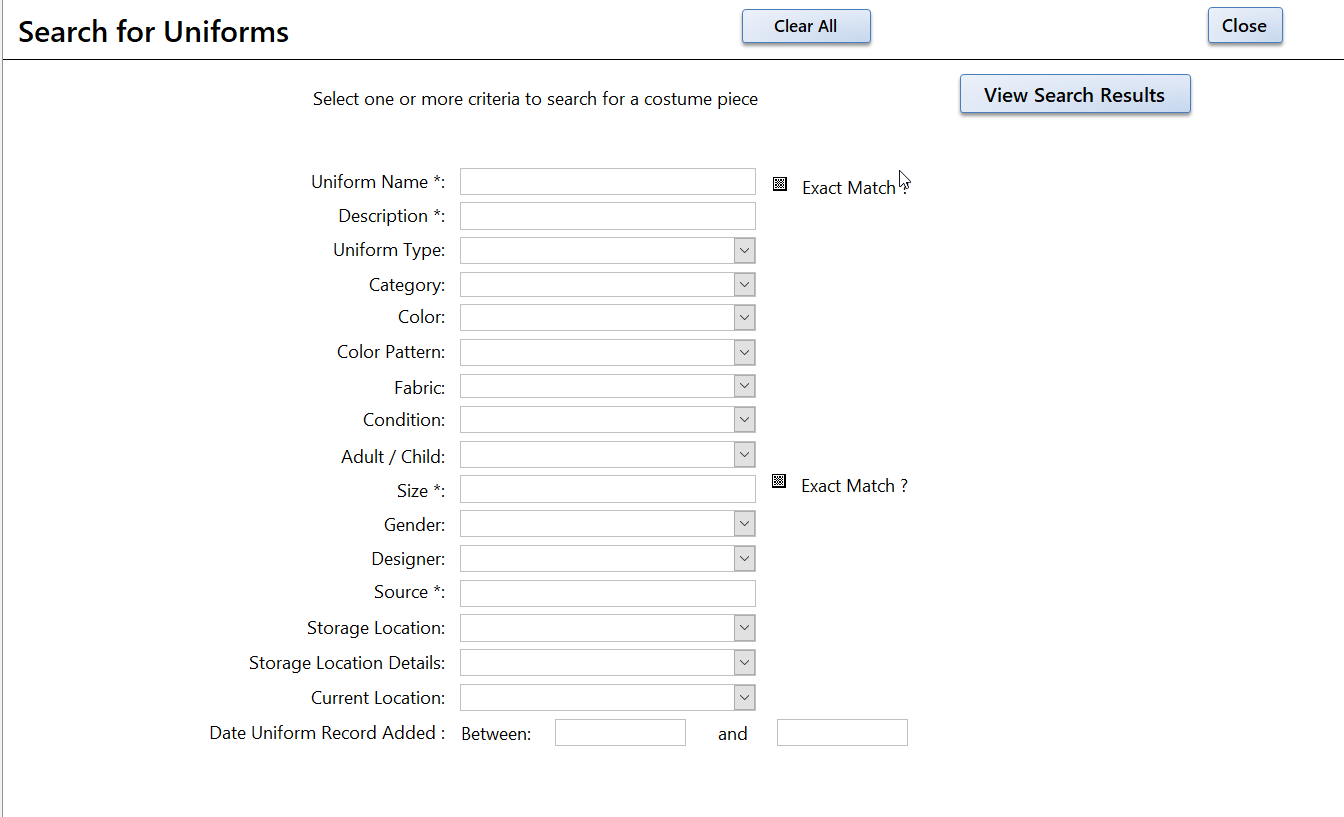 Music Dept Inventory Database