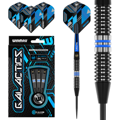 Winmau Galactics 90% Tungsten Steel Tip Dart Set | Red Rose Darts