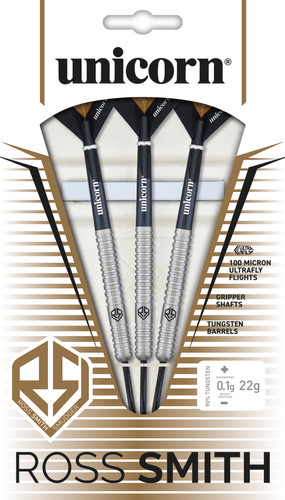 Unicorn Ross Smith Natural 90% Tungsten Dart Set | Red Rose Darts
