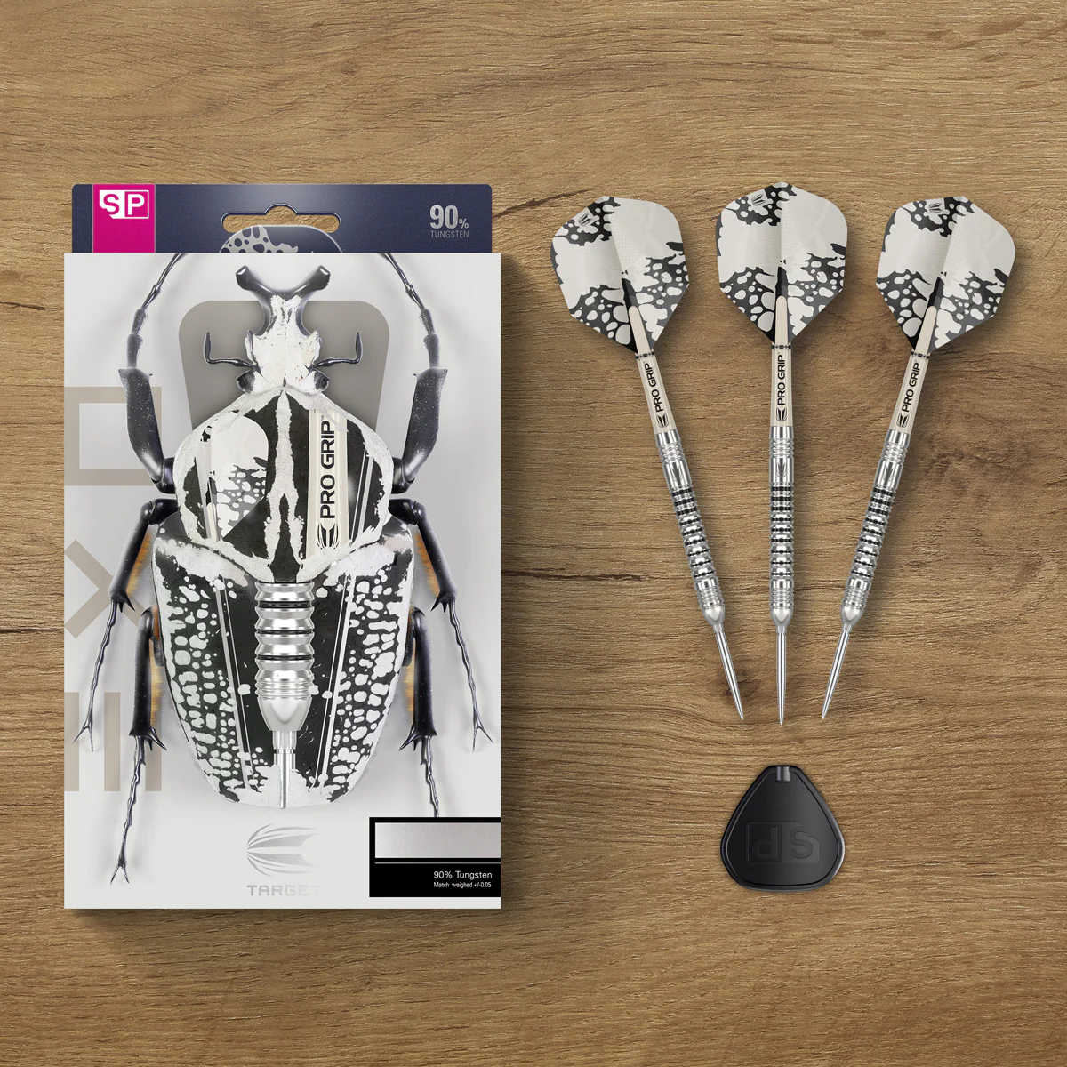 Target Exo 03 90% Tungsten Swiss Point Steel Tip Dart Set | Red Rose Darts