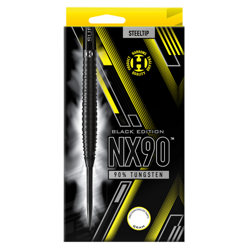 Harrows NX90 90% (Black Edition) Tungsten Dart Set | Red Rose Darts