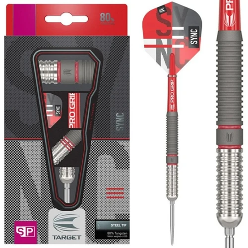 Target Sync 01 80% Tungsten Swiss Point Steel Tip Dart Set | Red Rose Darts