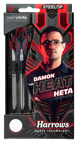Harrows Damon Heta 90% Tungsten Natural Dart Set | Red Rose Darts