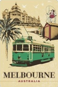 Melbourne Australia (Sepia Vintage) | australia-postcards