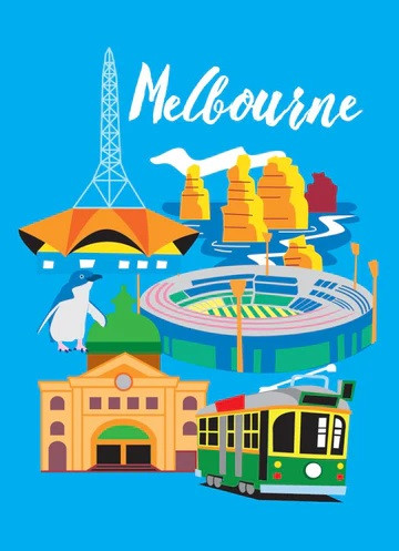 Melbourne Victoria Australia (Icons) Postcard | australia-postcards