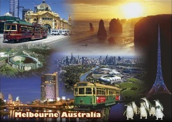Melbourne Australia (Montage) Postcard | australia-postcards